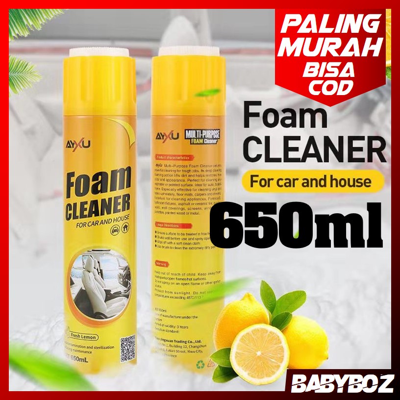 Jual BABYBOZ - Foam Cleaner Spray Multifungsi Car Interior Agent Cleaner 650 ml | Shopee Indonesia