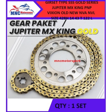 Jual GEARSET GIRSET GEAR GIR SET KC GOLD JUPITER MX KING VIXION NVA NVL ...
