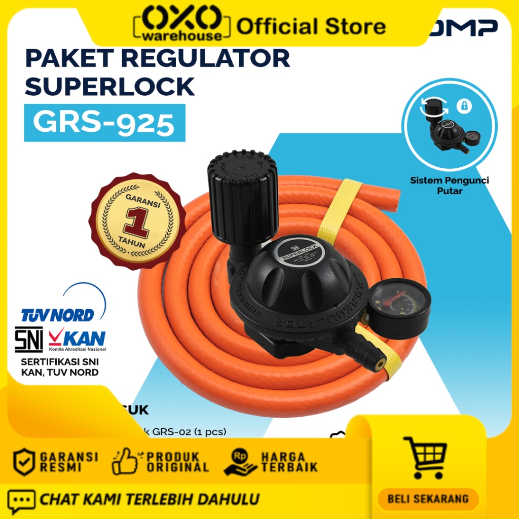 Jual GASCOMP - Paket Regulator Superlock Putar (GRS-925) - Regulator ...