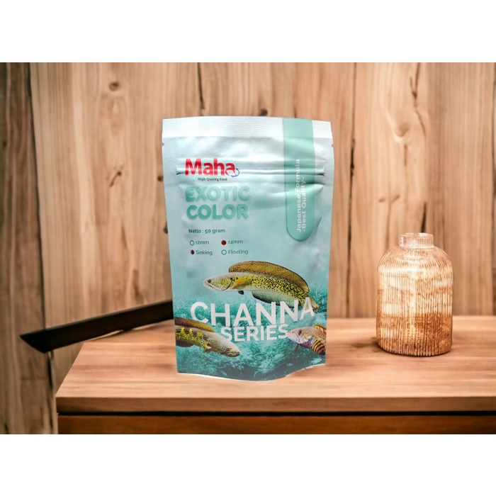 Jual MAHA EXOTIC COLOR CHANNA SERIES 50gr Pelet Makanan Ikan Hias ...