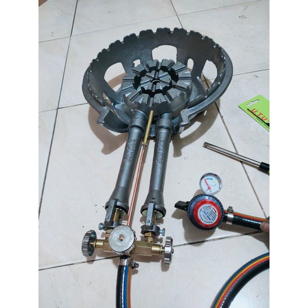 Jual kompor gas api besar tekanan tinggi pf2/5C/SR30SL 1set lengkap ...