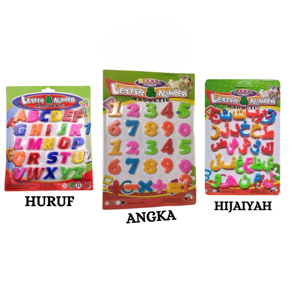 Jual Letter Number Magnetic Magnet Angka Huruf Hijaiyah Magnet Kulkas ...