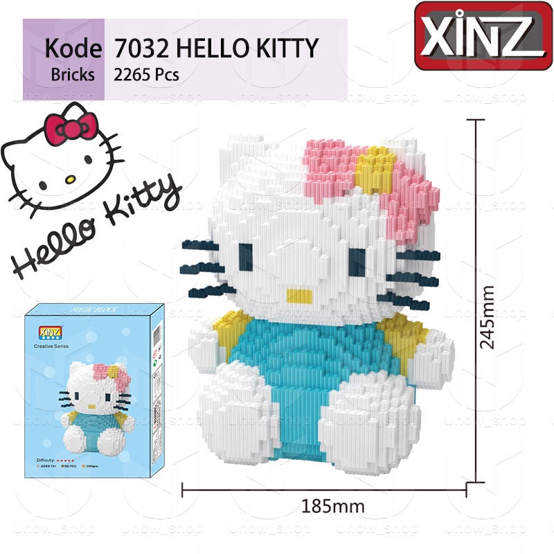 Jual Nano Block HELLO KITTY MEDIUM Series| Bricks education Nano Block ...