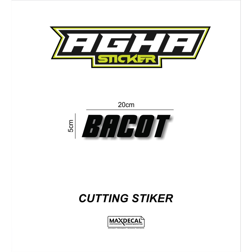 Jual STICKER CUTTING STIKER BACOT | Shopee Indonesia