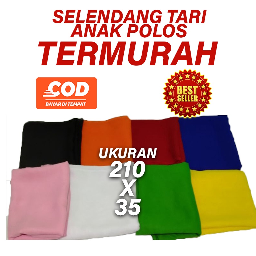 Jual Sampur / Selendang Tari Polos Tanpa Renda / Peyet untuk anak SD ...