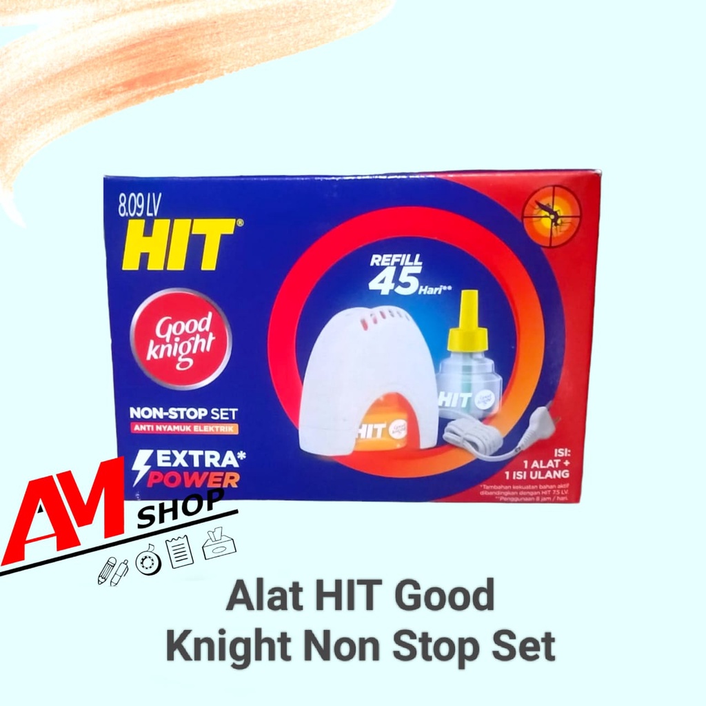 Jual Alat Obat Nyamuk Hit Non Stop Set + refill 1 x 33 ml 12.38 LV (1 ...