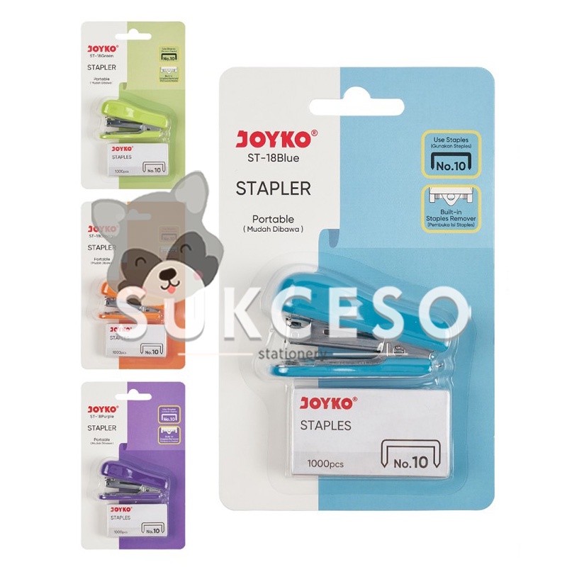 Jual Joyko Stapler ST-18 1 SET ( Stepler + Isi ) Stepler dan Staples ...
