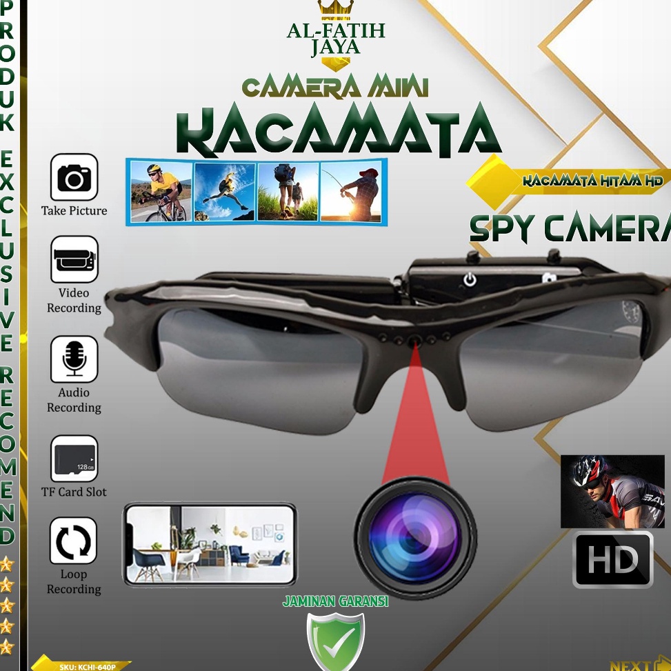 Jual [ART. I78P] Hidden Spy Camera Kacamata Hitam Glasses Kamera HD ...