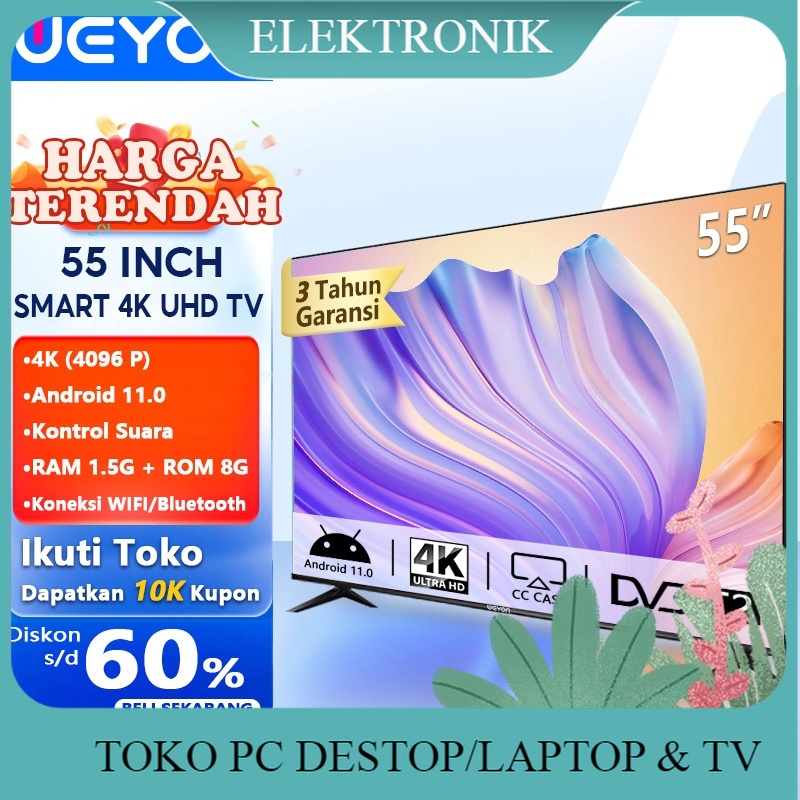 Jual Weyon Sakura Smart TV LED 55 inch/43 inch smart tv digital 4K UHD ...