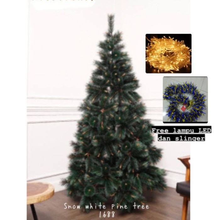 Jual POHON NATAL SNOW WHITE PINE TREE 3FT/90CM JD1688 | Shopee Indonesia