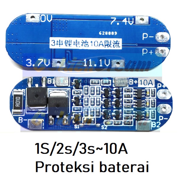 Jual BMS Module Modul Pelindung Baterai 18650 2S 3S 10A 20A 25A 40A 60A ...