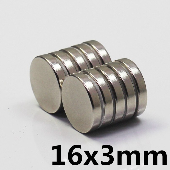 Jual 1pcs Magnet Bulat Neodymium 16mm 16x3mm 16x3 Neodimium NdFeB Grade ...