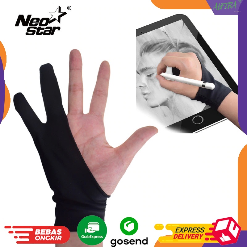 Jual NEO STAR Sarung Tangan Dua Jari Stylus Two Finger Glove Graphics ...