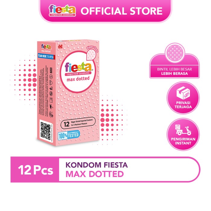 Jual Kondom Fiesta Max Dotted isi 12 Pcs / Bintil Tambah Sensasi ...