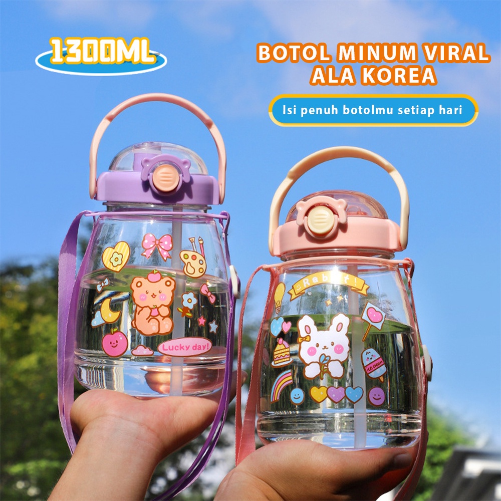 Jual Botol Minum Anak 1300ml & 1100ml Big Belly Cup Handle Children''s ...