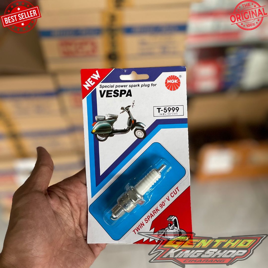 Jual Busi Vespa 2T RX King F1ZR Drat Pendek NGK T5999 Original | Shopee ...