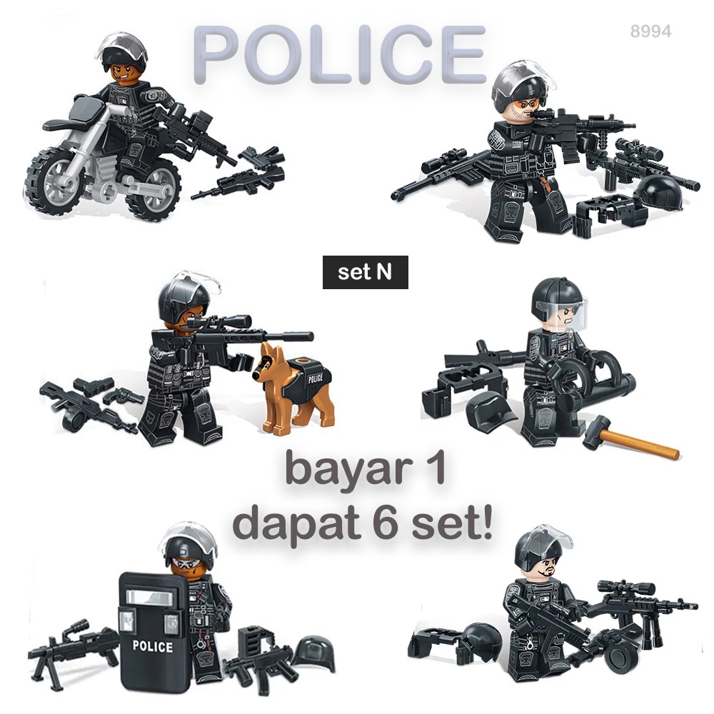 Jual COD Mainan SWAT miniatur tentara mainan polisi miniatur polisi ...