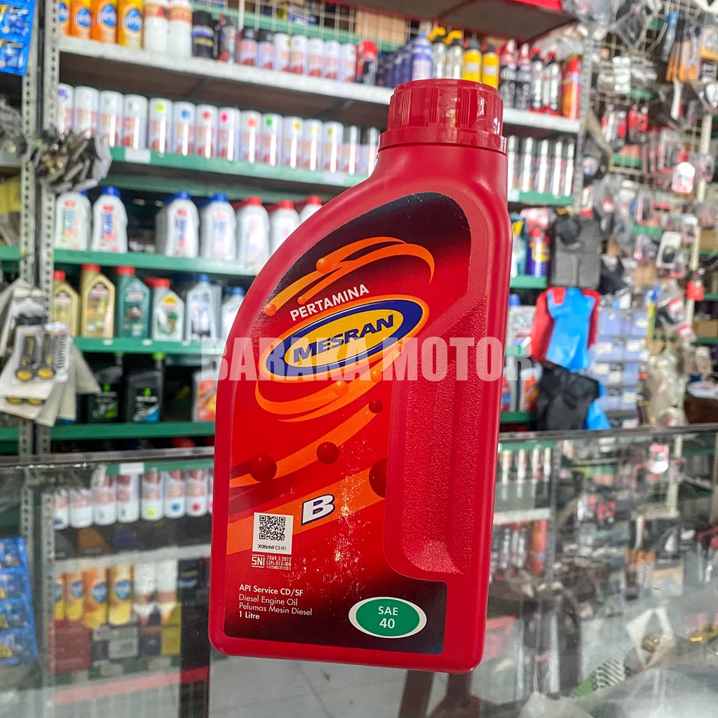 Jual Oli MESRAN B40 1L Pertamina Mesin Diesel 1 Liter B 40 Solar API CD ...