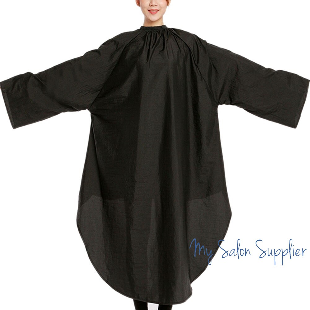 Jual Cape / Kip Potong Rambut Salon Barber Hitam Model Baju Lengan ...