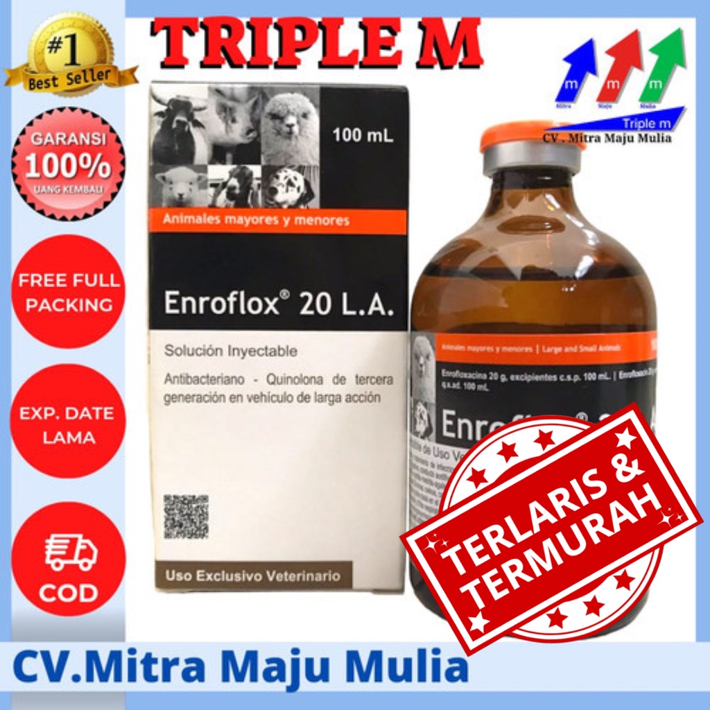 Jual Enroflox 20 LA TRIPLE M | Shopee Indonesia