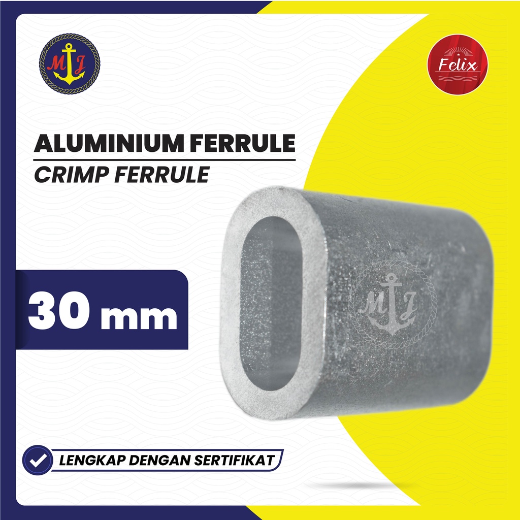 Jual aluminium ferrule (din 3093) 30 mm // untuk press | Shopee Indonesia