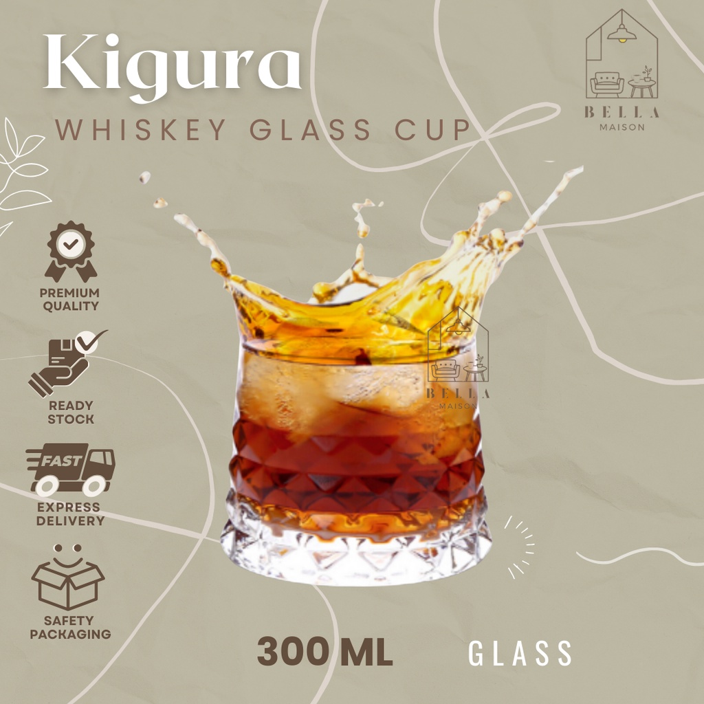Jual Gelas Kaca Minuman Whisky Rock Crystal KIGURA Whiskey Glass Cup ...