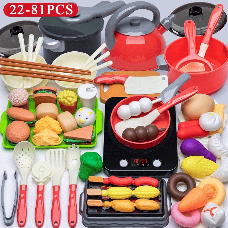Jual 81pcs Mainan Dapur Anak Kitchen Set Masak masakan mainan dapur ...