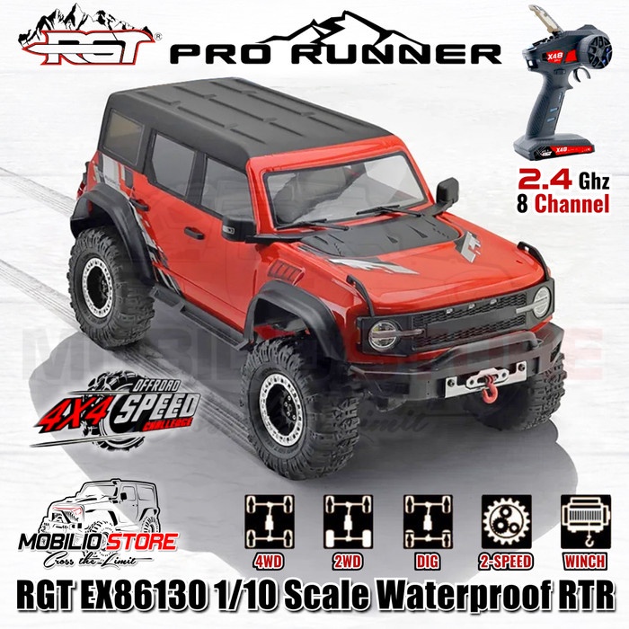 Jual RGT EX86130 Pro Runner 1/10 Scale Waterproof RTR 2.4GHz RC Crawler ...