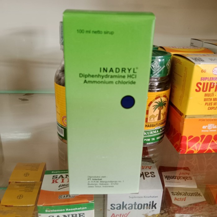 Jual inadryl sirup 100ml | Shopee Indonesia
