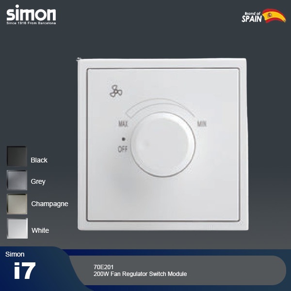 Jual SIMON i7 200W Fan Regulator Switch Module 70E201 | Shopee Indonesia