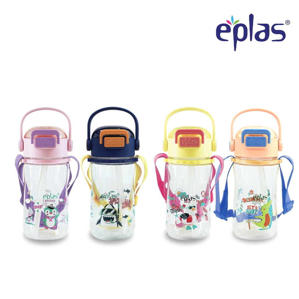 Jual EPLAS Kids Botol Minum Anak Tritan, One Push, Sedotan, Strip Dapat ...