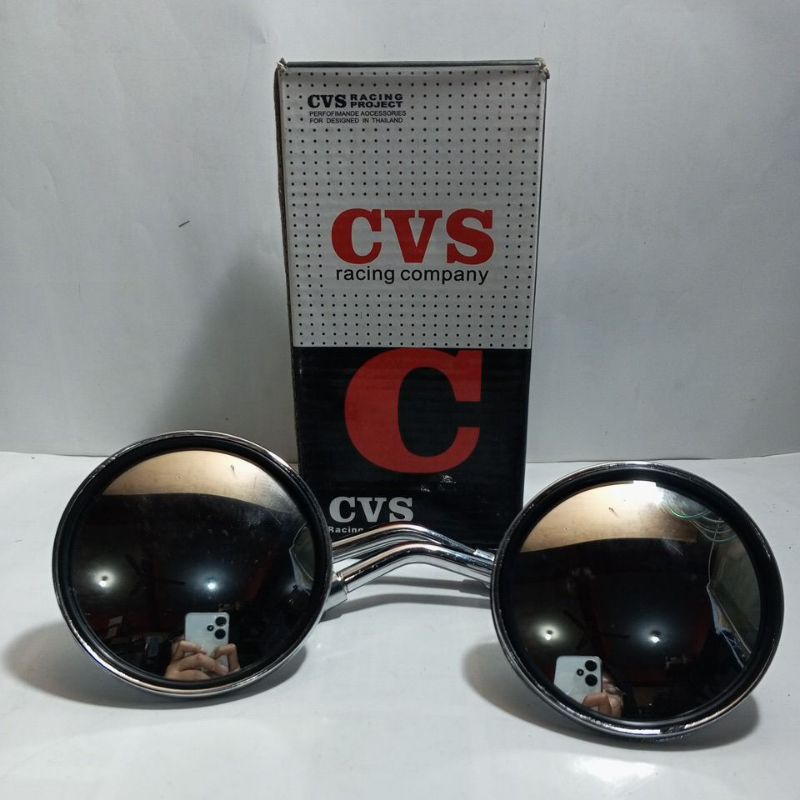 Jual SPION RETRO MINI PENDEK BULAT KACA CEMBUNG PUTIH CROOM DRAT YAMAHA ...