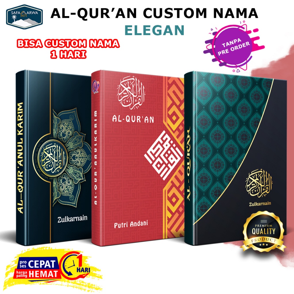 Jual Al-Quran Custom ELEGAN untuk Wakaf Berbagai Keperluan - Customize ...