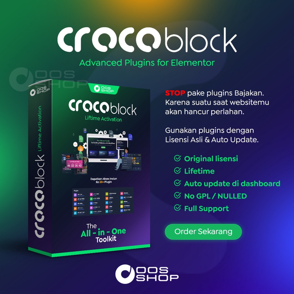 Jual Crocoblock JetPlugins 100% Original License Lifetime Automatic Update + Full personal ...