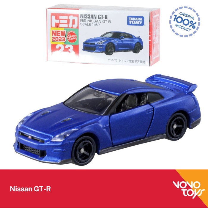 Jual Tomica Reguler 23 Nissan GTR Blue Takara Tomy w/ Year Sticker | Shopee Indonesia