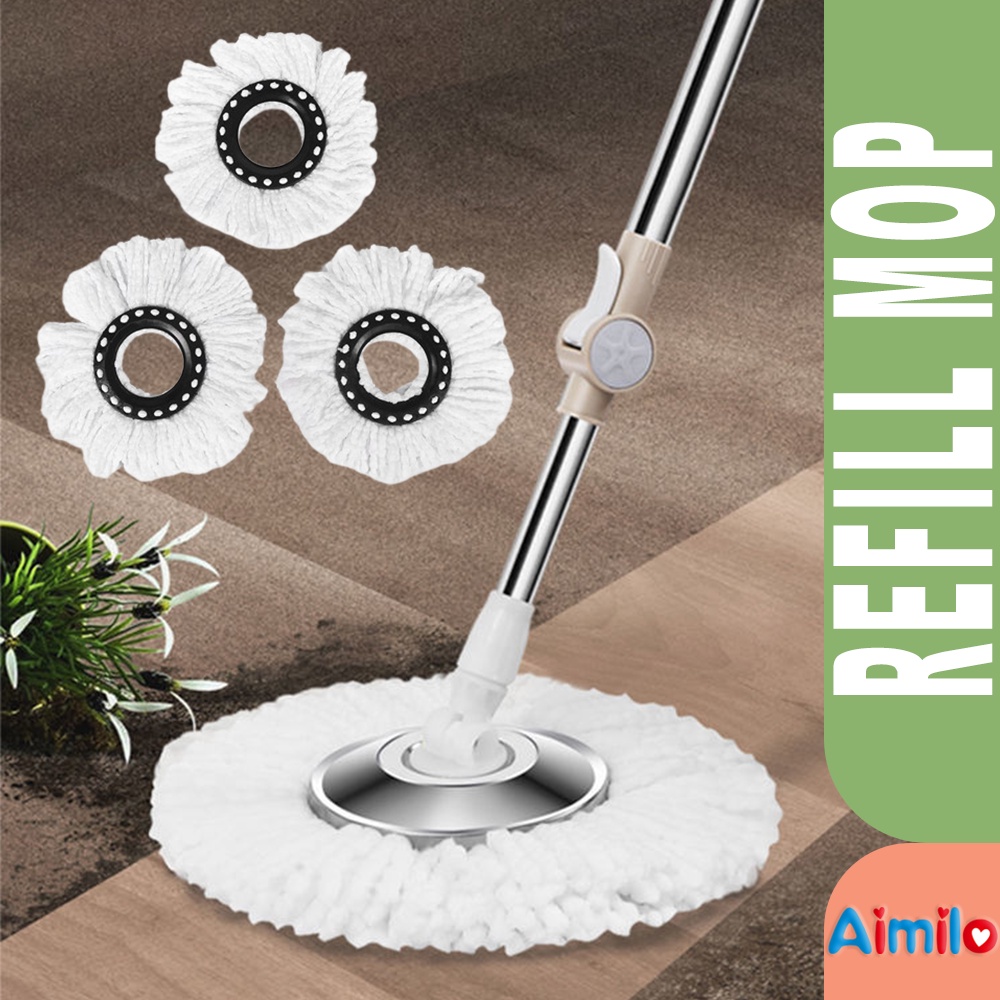 Jual Refill Kain Pel Lantai Spin Mop Bulat / Refill Microfiber Super ...