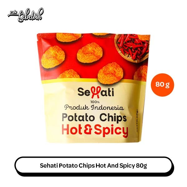 Jual Sehati Snacks Keripik Kentang Potato Chips Hot And Spicy 80g - Cemilan Gurih Pedas Asin ...