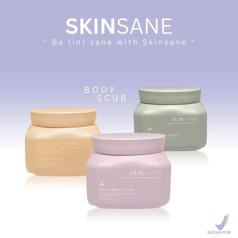 Jual SKINSANE (BRIGHTENING & MOISTURIZING BODY SCRUB)250 gram Angkat ...