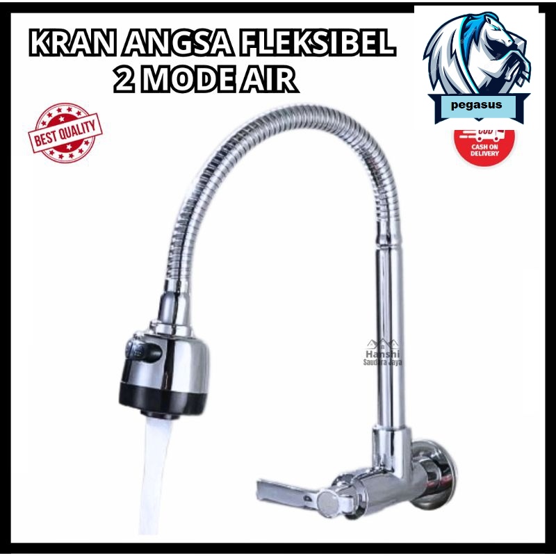 Jual pegasus Kran Angsa Dapur Fleksibel 2 Mode / Kran Cuci Piring Drat ...