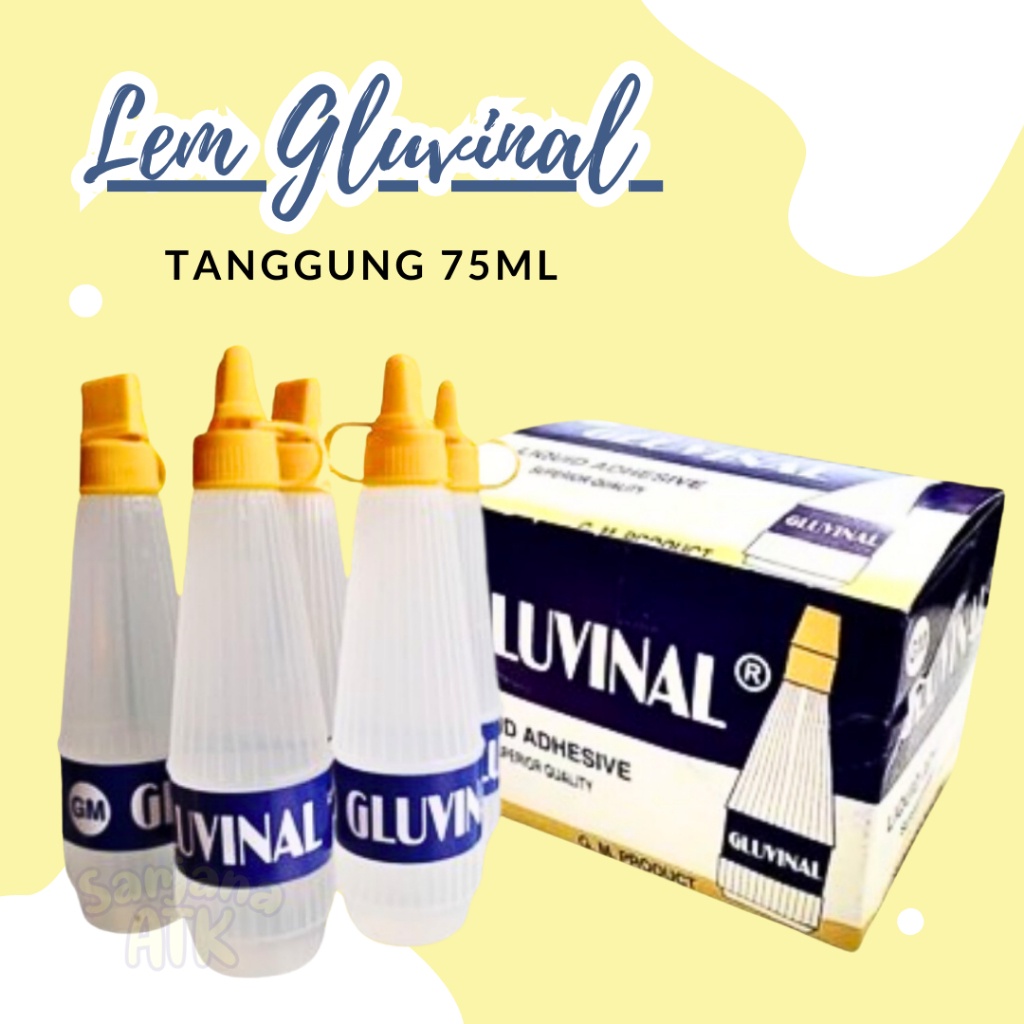 Jual Lem Kertas / Lem Cair BESAR / Lem Gluvinal 75ml | Shopee Indonesia