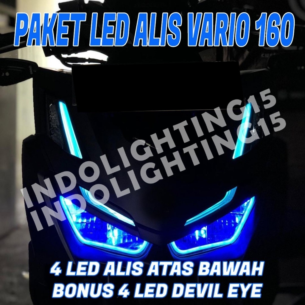 Jual FULLSET LAMPU ALIS VARIO 160 BONUS LED DEMON SIAP PAKAI LAMPU ALIS ...