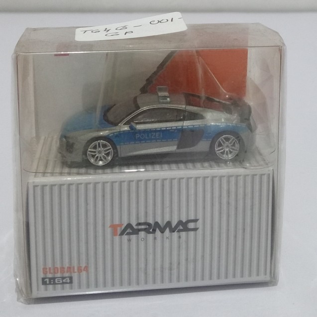 Jual Diecast Mobil Tarmac Works Audi R8 V10 Plus German Police T64G-001 ...