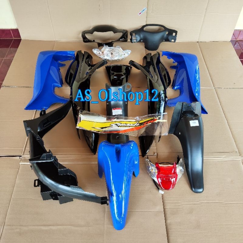 Jual FULL BODY HALUS KASAR 1 SET LAMPU SMASH 110 LAMA BIRU HITAM PLUS ...