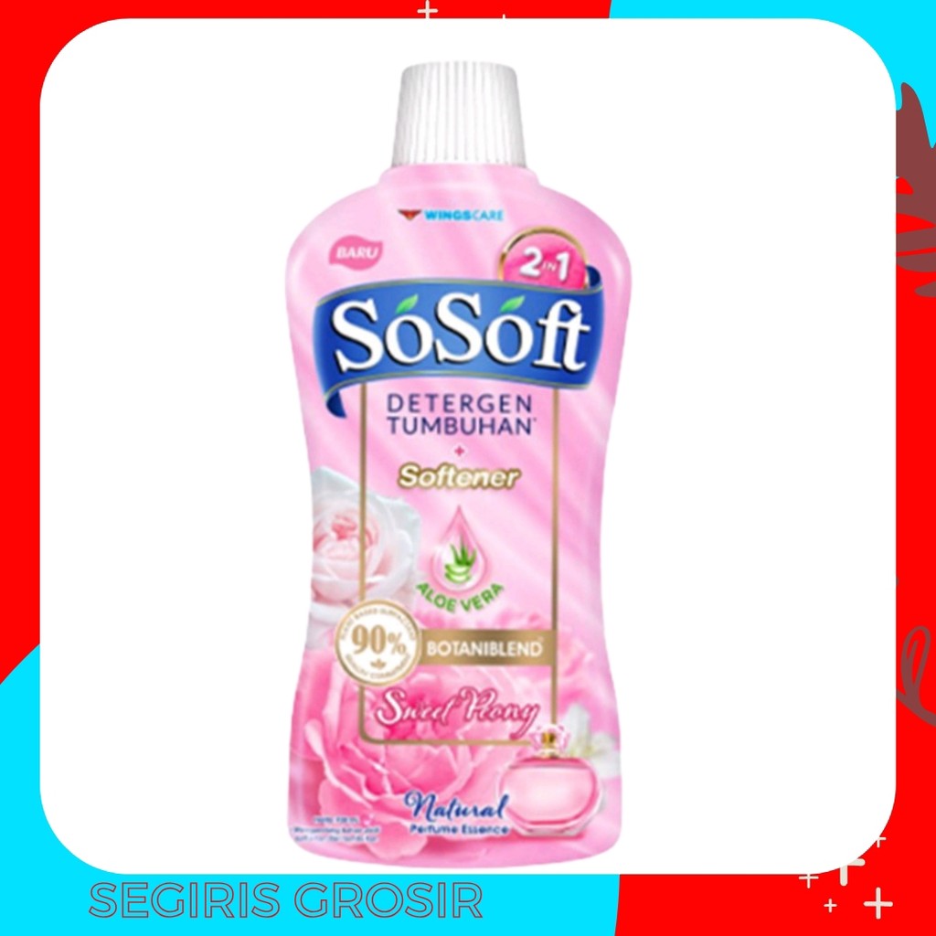 Jual So soft Deterjen Cair Sweet Peony Natural Perfume Botol 700 ml ...