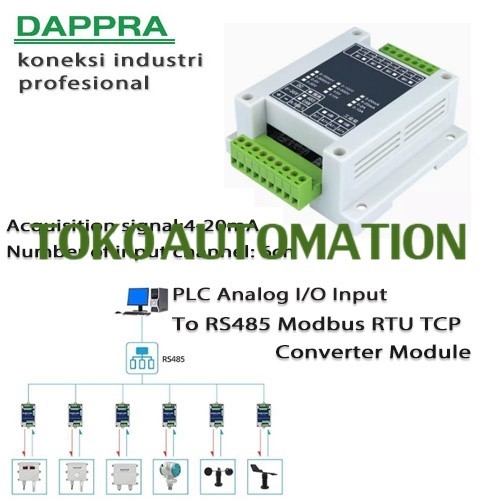 Jual LS99 6 Channel 4-20mA RS485 Modbus RTU Analog Data Acquisition ...