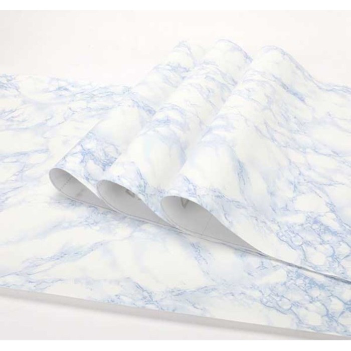 Jual Wallpaper Dinding Marmer BERCAK biru Dasar Putih 7 m X 45 cm ...