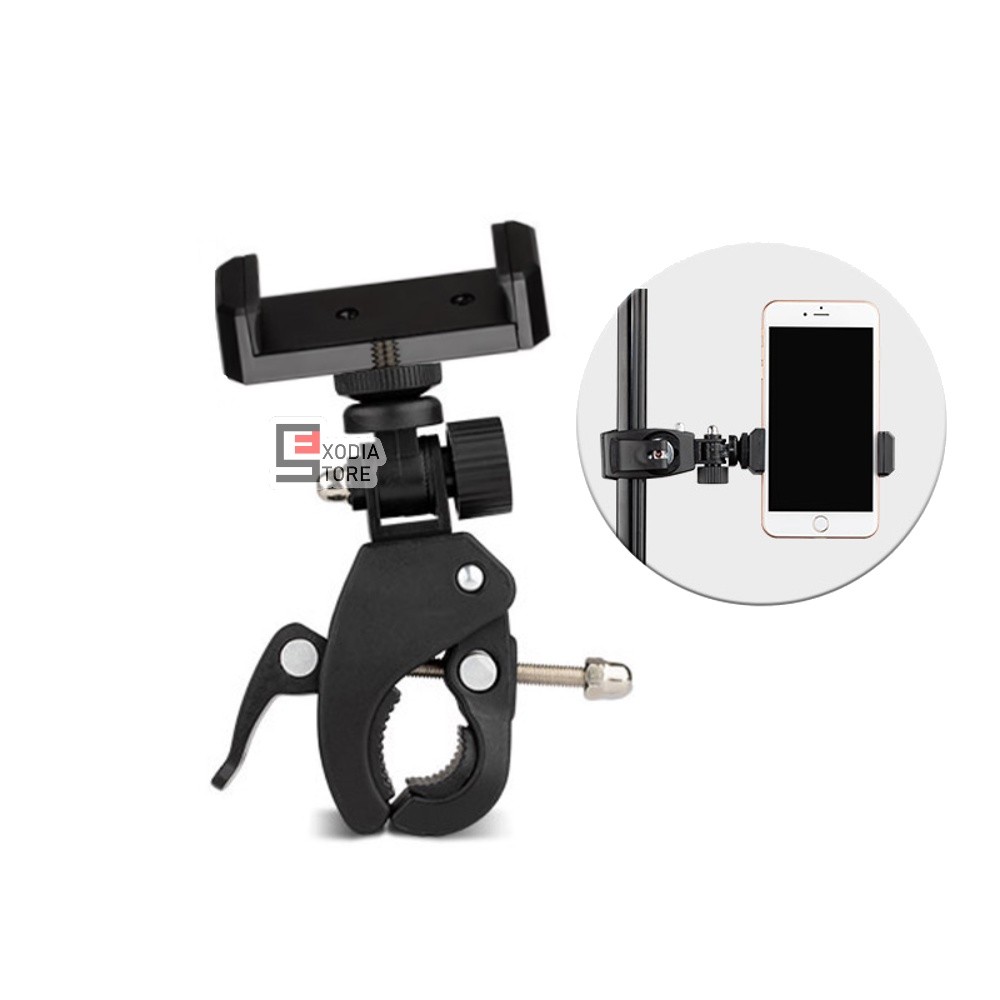 Jual Universal Holder Crab Clamp plus U Penjepit Tripod Ring Light Stand / Arm Crab Clamp Mount ...