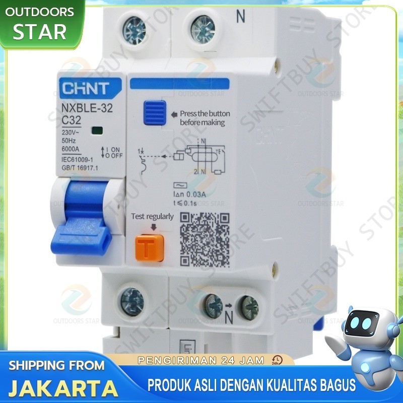 Jual RCBO + MCB NXBLE-63 1P+N 2P 3P+N 6A 10A 16A 20A 25A 32A 40A 50A 63A 6kA 30MA | Shopee Indonesia