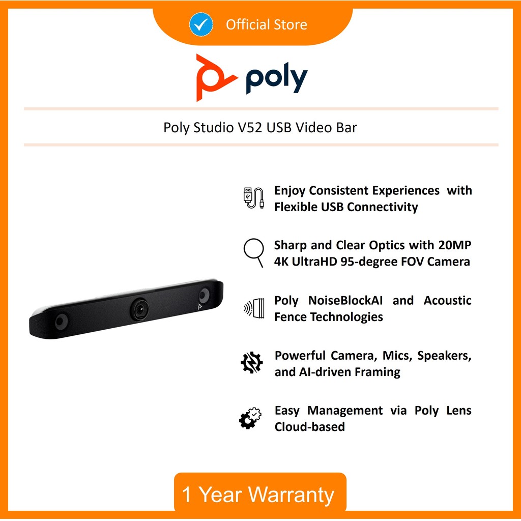 Jual Poly HP Studio V52 USB Video Bar (A09D4AA) | Shopee Indonesia