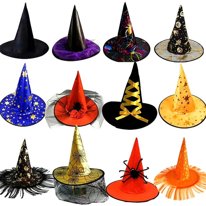 Jual All Model Topi Witch Hat Pesta Kostum Halloween Topi Nenek Sihir ...